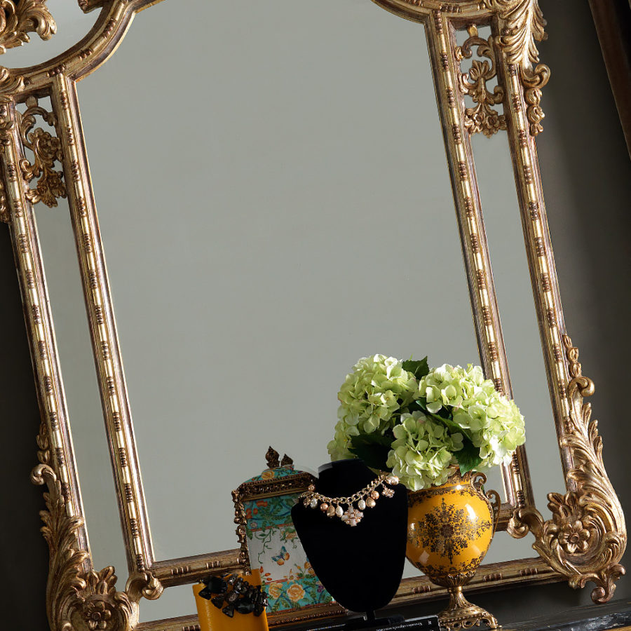 Stunning Large Gold Rococo Wall Mirror for Elegant Spaces
