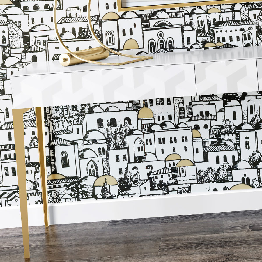 Elevate Your Space with a Unique White Contemporary Console Table