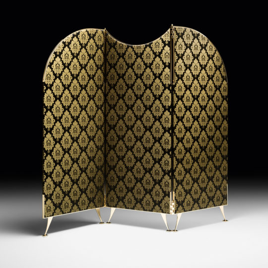 Gold Designer Dressing Screen - Juliettes Interiors