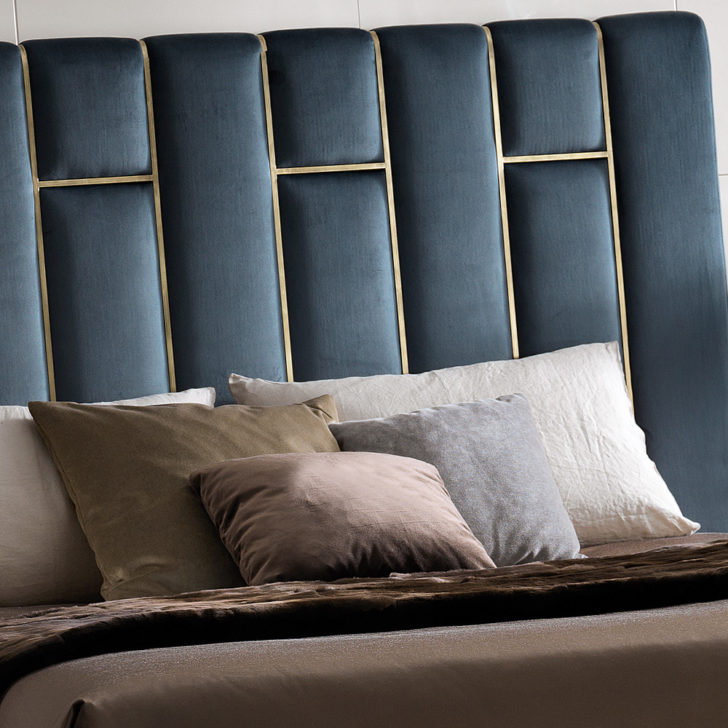 Luxurious High End Italian Velvet Upholstered Designer Bed