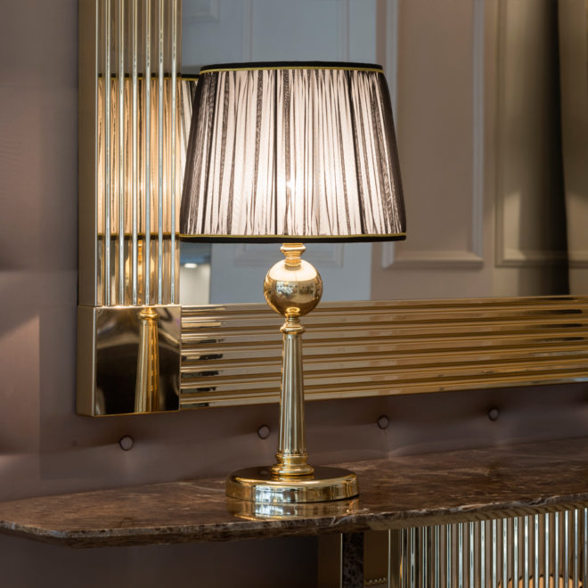 Italian Designer Brass Table Lamp - Juliettes Interiors