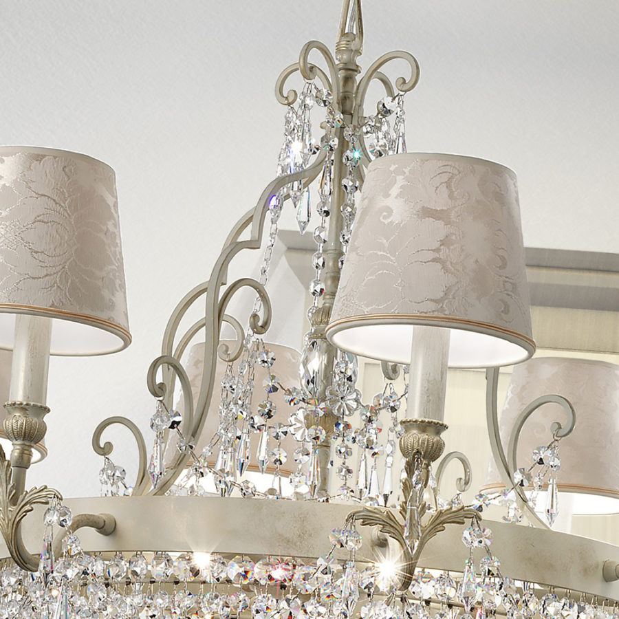 Ivory Regency Style Crystal Chandelier - Juliettes Interiors