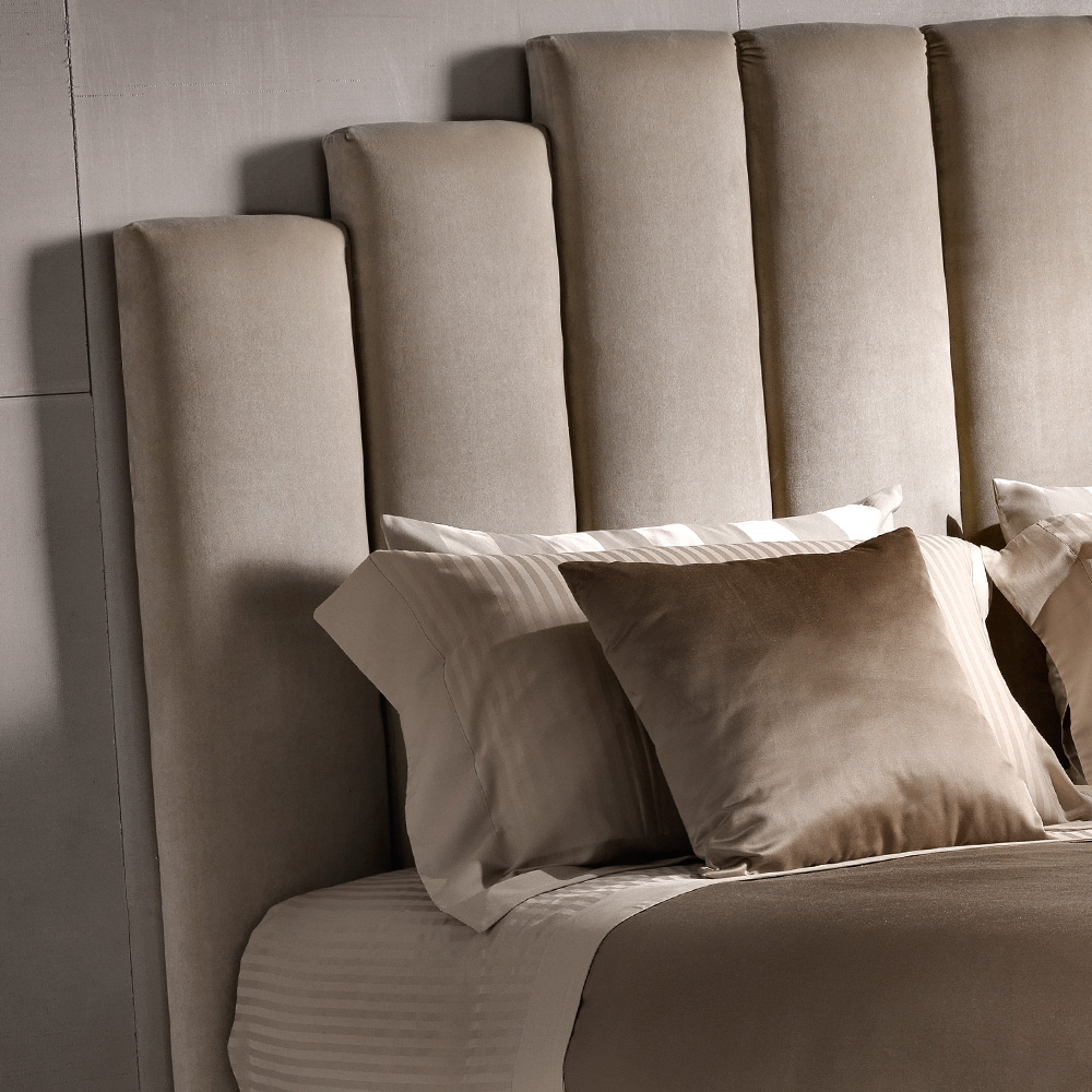 Luxury Italian Designer Velvet Upholstered Bed - Juliettes Interiors