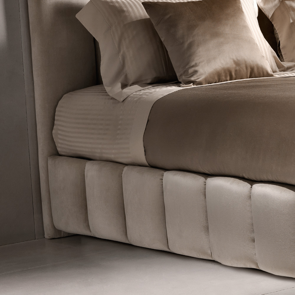 Luxury Italian Designer Velvet Upholstered Bed - Juliettes Interiors
