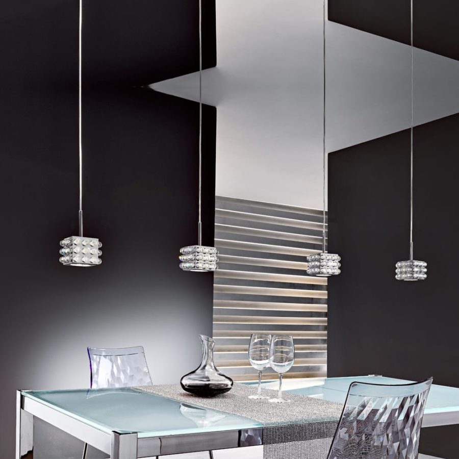 Modern Crystal Cube Pendant Light - Juliettes Interiors