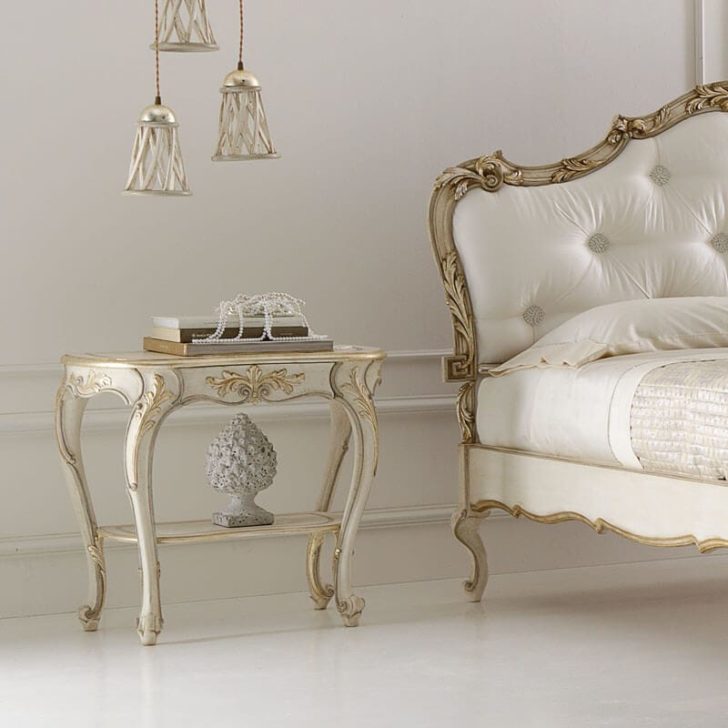 Discover Opulent Carved Italian Bedside Table Elegance