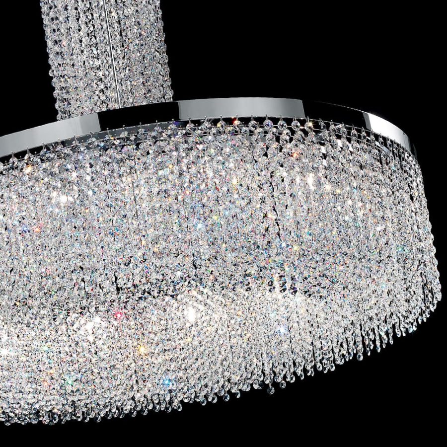 Cut Crystal Round Chandelier - Juliettes Interiors