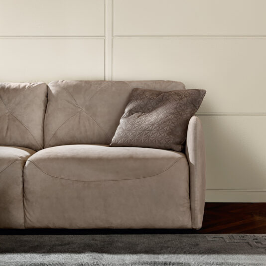 Luxury Nubuck Leather Designer Italian Sofa - Juliettes Interiors