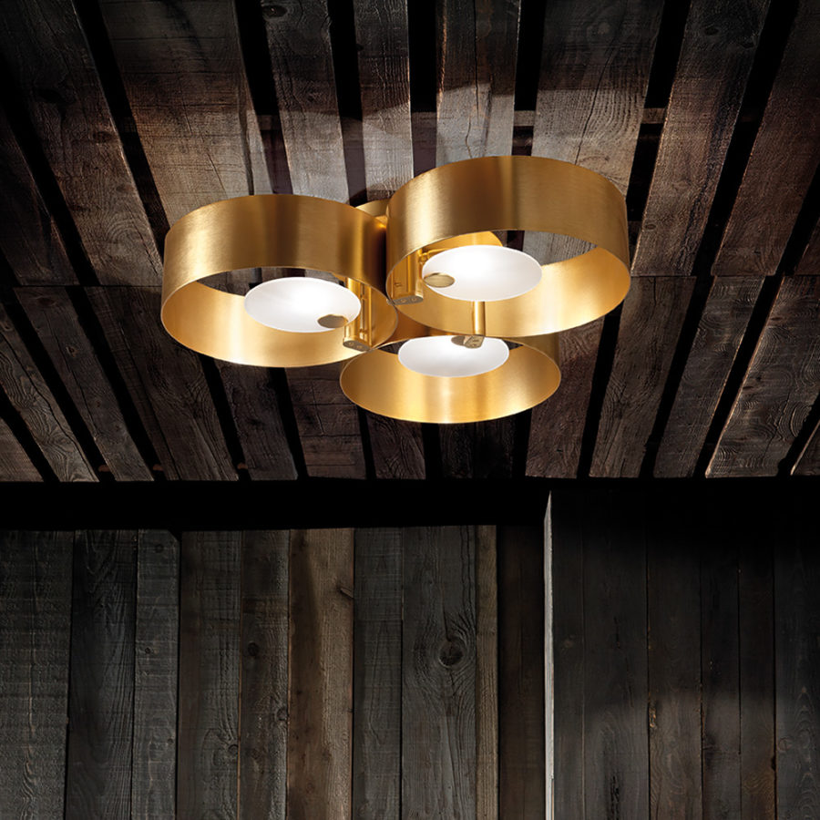 Contemporary Gold-Plated Ceiling Light - Juliettes Interiors