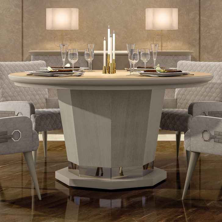 High End Designer Italian Quilted Dining Set - Juliettes Interiors