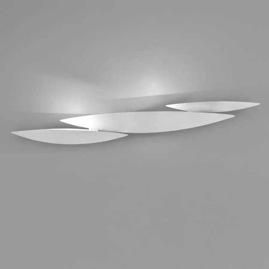 Contemporary White Metal Italian Designer Wall Light
