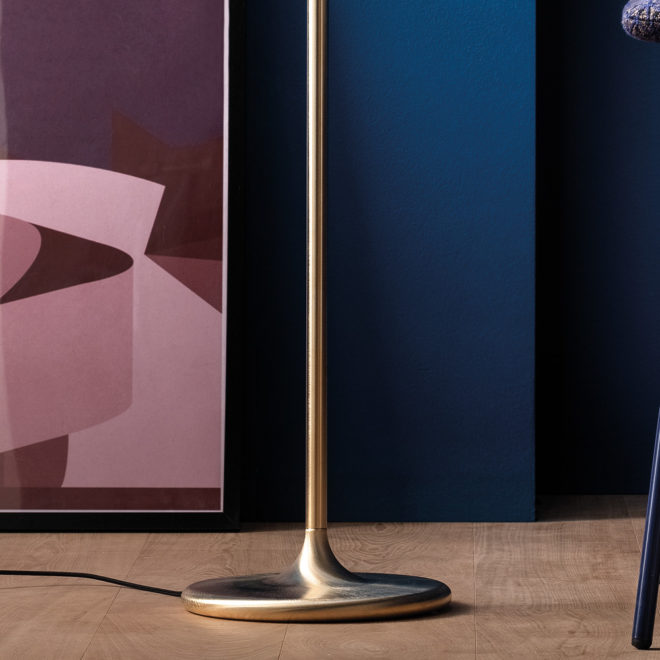 Modern Round Coloured Glass Diffuser Floor Lamp - Juliettes Interiors