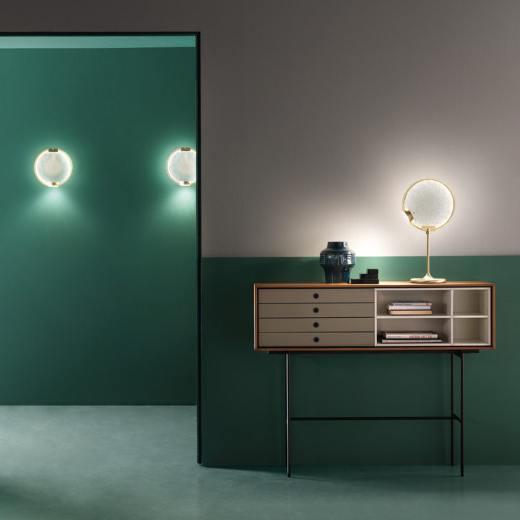 Modern Round Coloured Glass Diffuser Wall Light - Juliettes Interiors