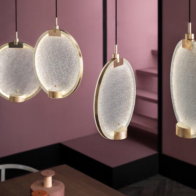 Modern Round Glass Diffuser Set Of 5 Pendants - Juliettes Interiors