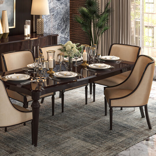 Luxury Exclusive Dining Table And Chairs Set - Juliettes Interiors