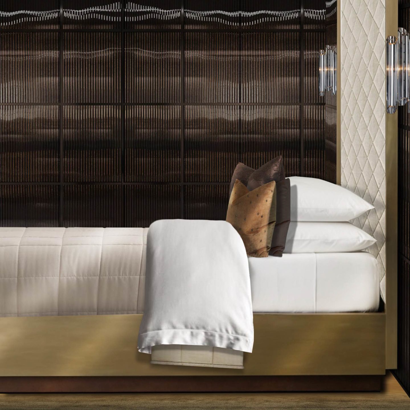 Transform Your Bedroom with a Gold Finish Four Poster Bed
