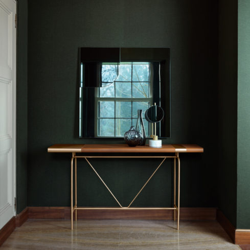 Modern Leather Console Table - Juliettes Interiors