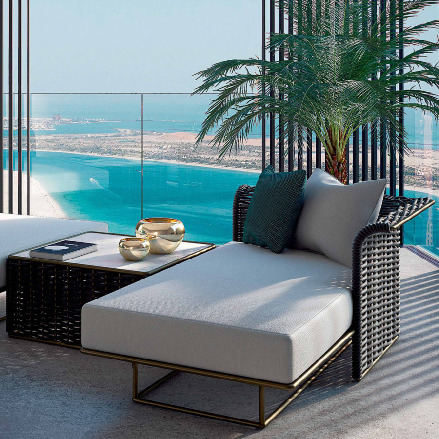 Outdoor Rope Garden Chaise Longue - Juliettes Interiors