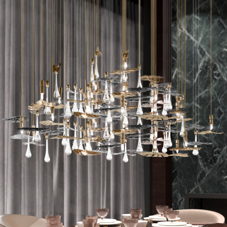 Large Floating Chandelier Inspired By Nature - Juliettes Interiors