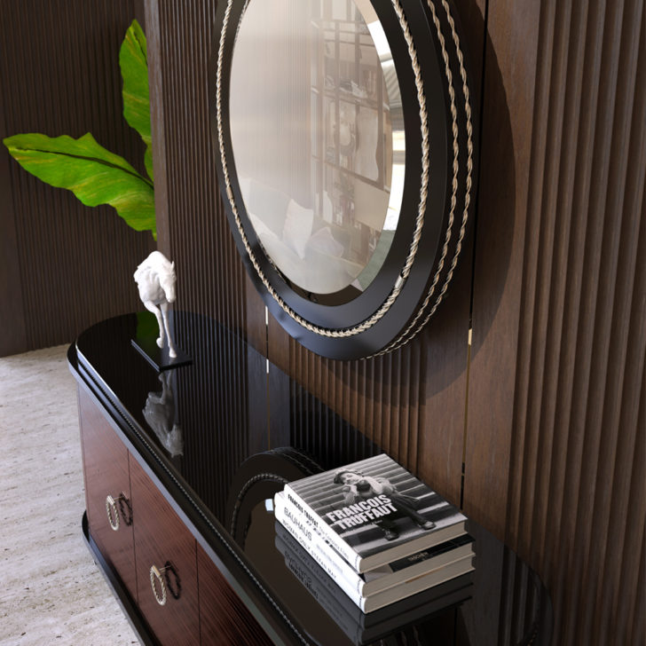 Oval Veneered Sideboard - Juliettes Interiors