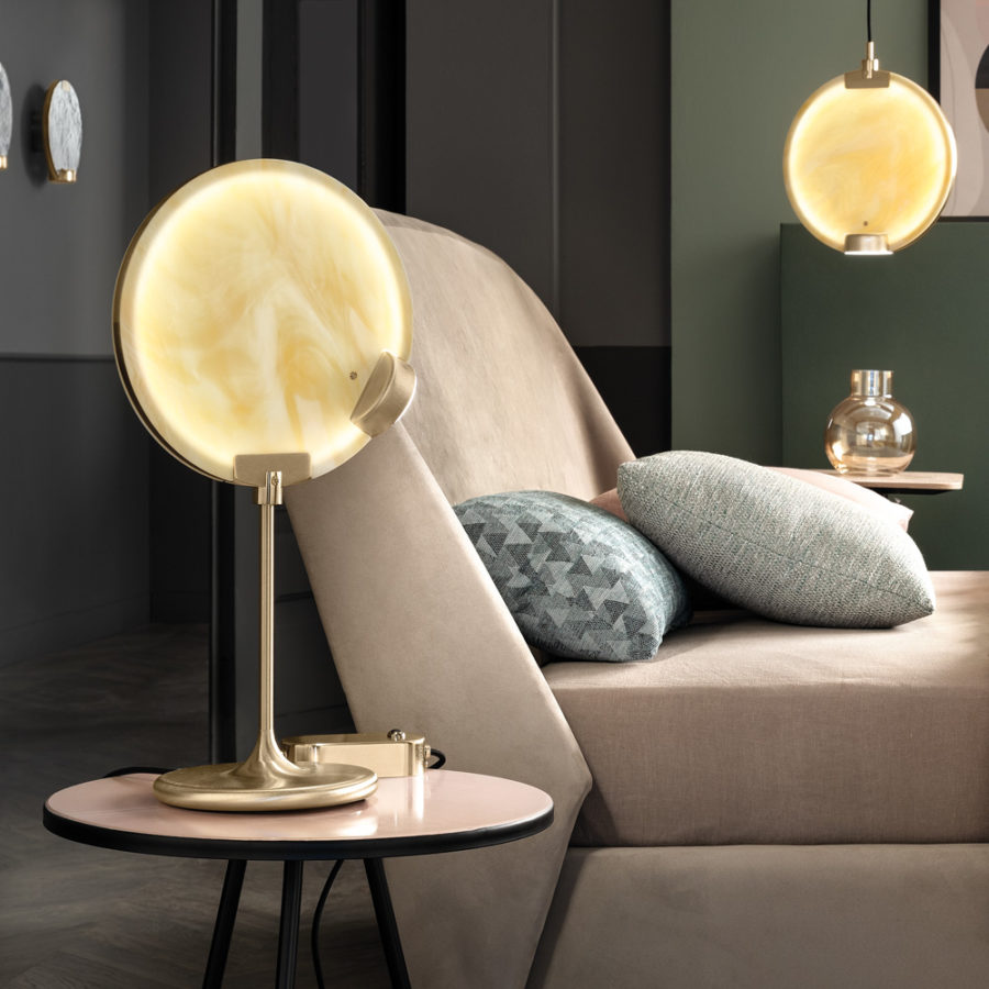 Modern Round Spectrum Glass Diffuser Table Lamp - Juliettes Interiors