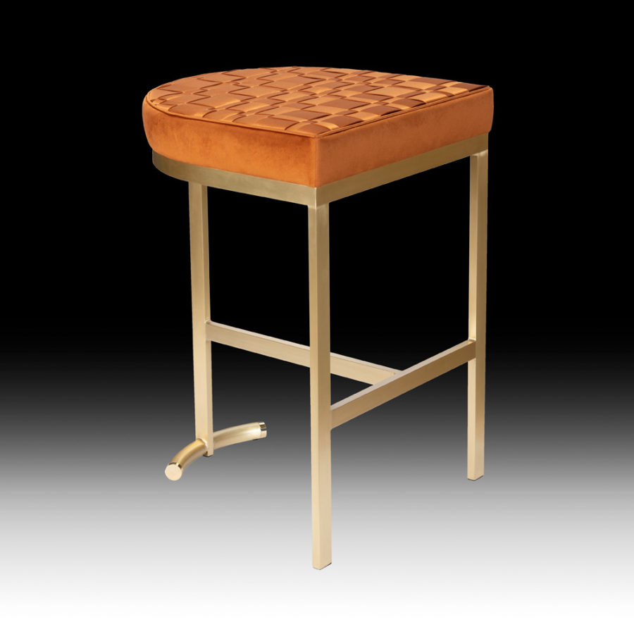 Elevate Your Space with the Interlaced Satin Bar Stool