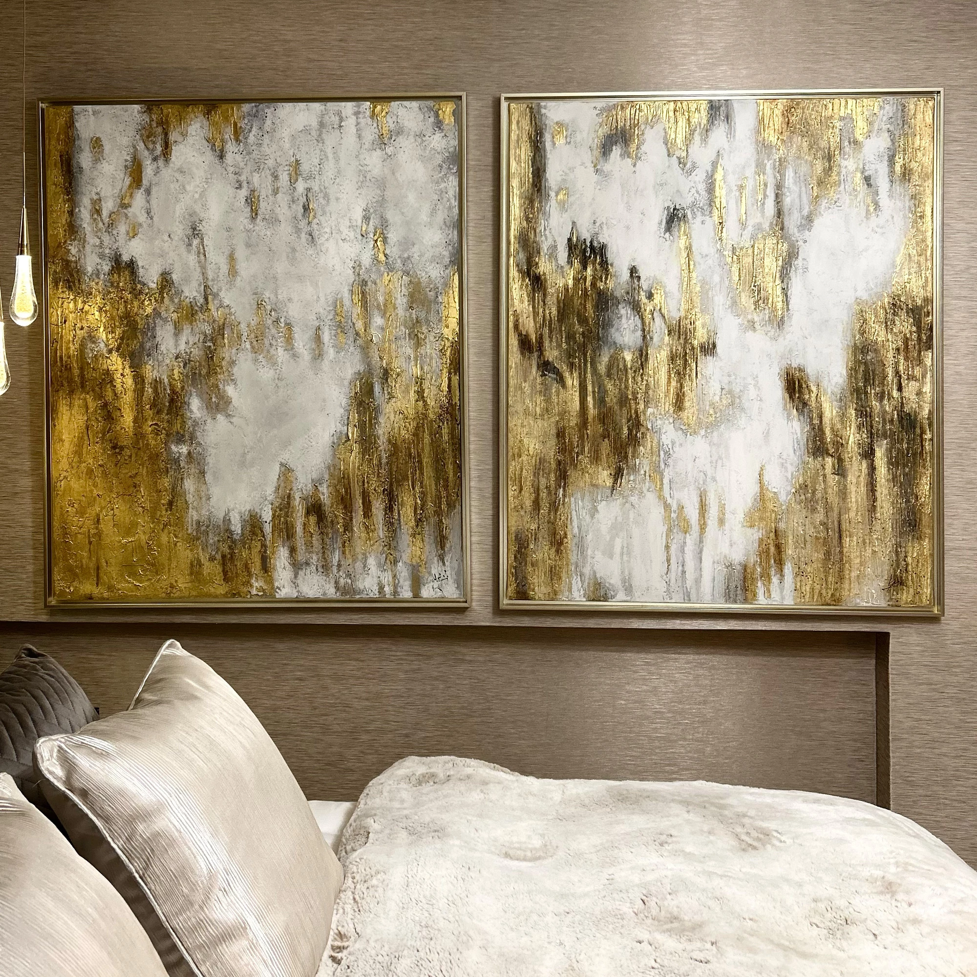 Original Gold Leaf Abstract Painting | Juliettes Interiors