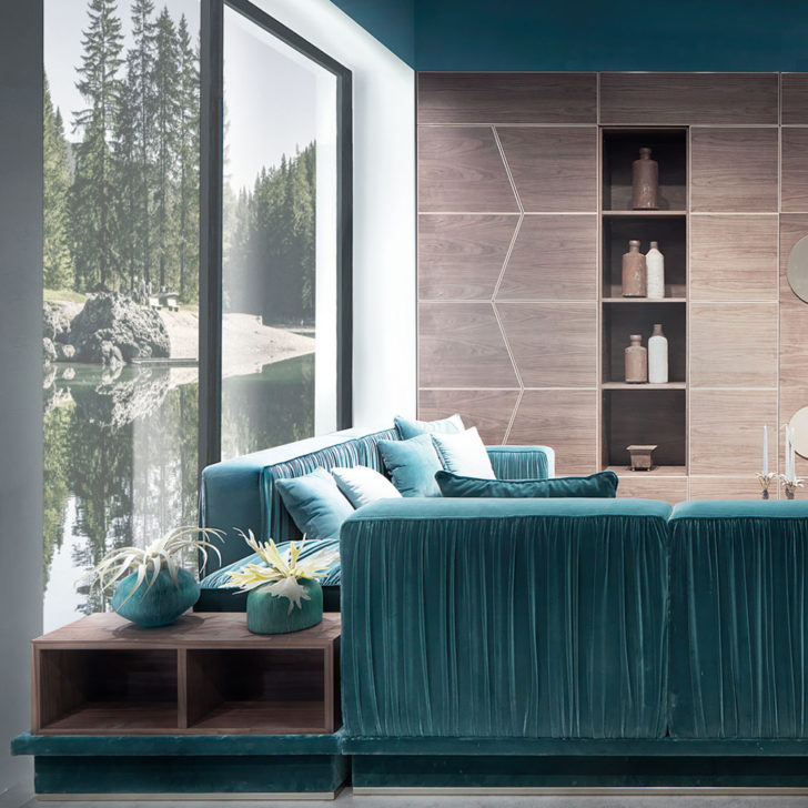Large Contemporary Pleated Corner Sofa - Juliettes Interiors