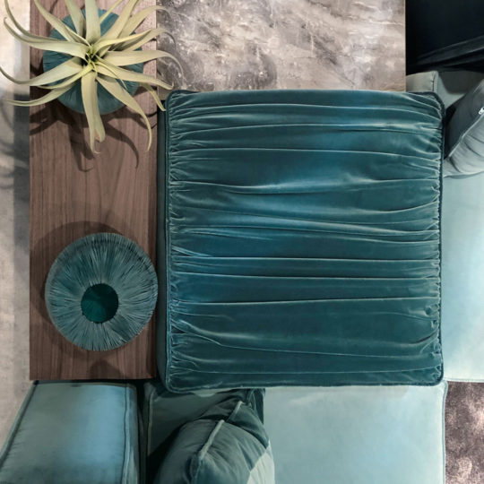Large Contemporary Pleated Corner Sofa - Juliettes Interiors