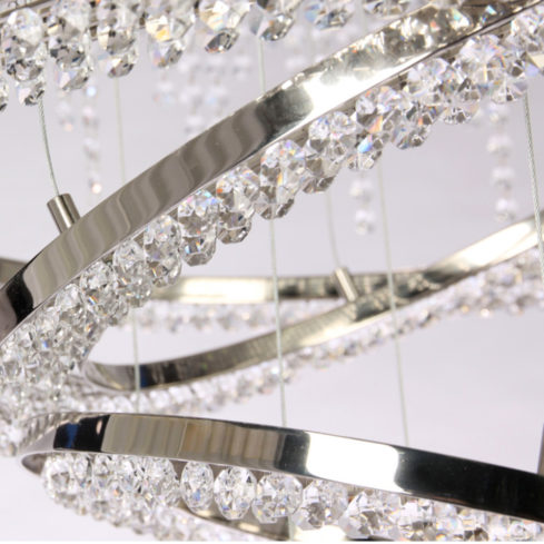 Modern Crystal Ring Chandelier - Juliettes Interiors