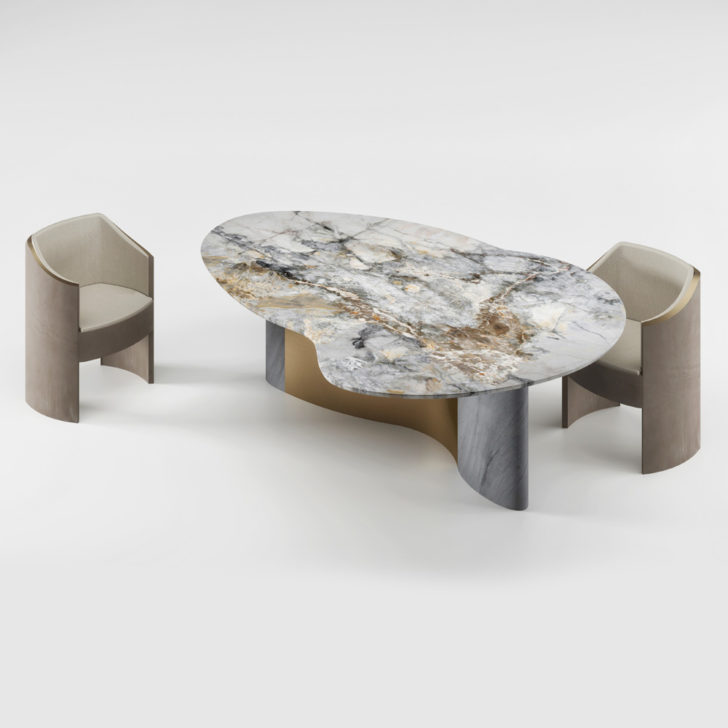 Exclusive Modern Precious Stone Dining Table - Juliettes Interiors