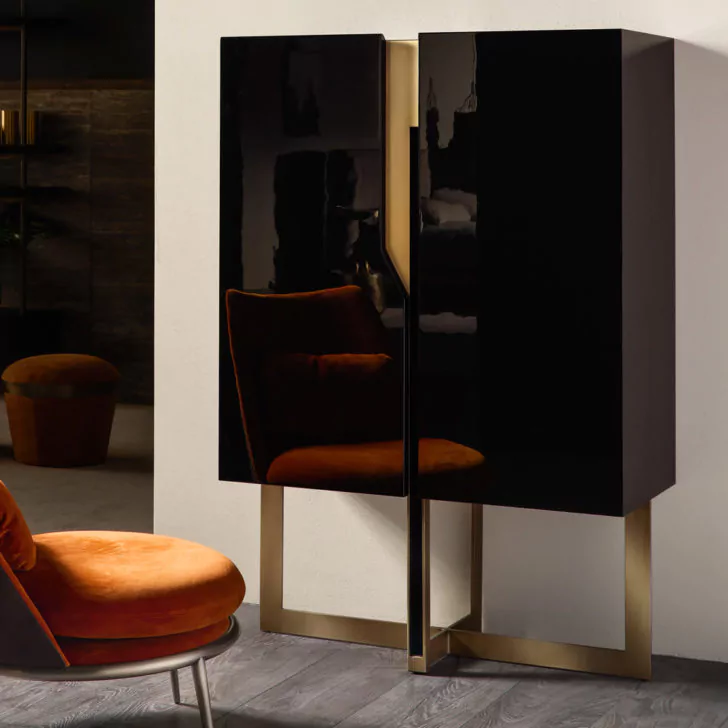 Modern Designer Lacquered Cabinet - Juliettes Interiors