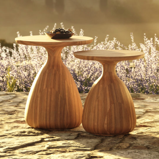 Contemporary Wooden Outdoor Side Table - Juliettes Interiors