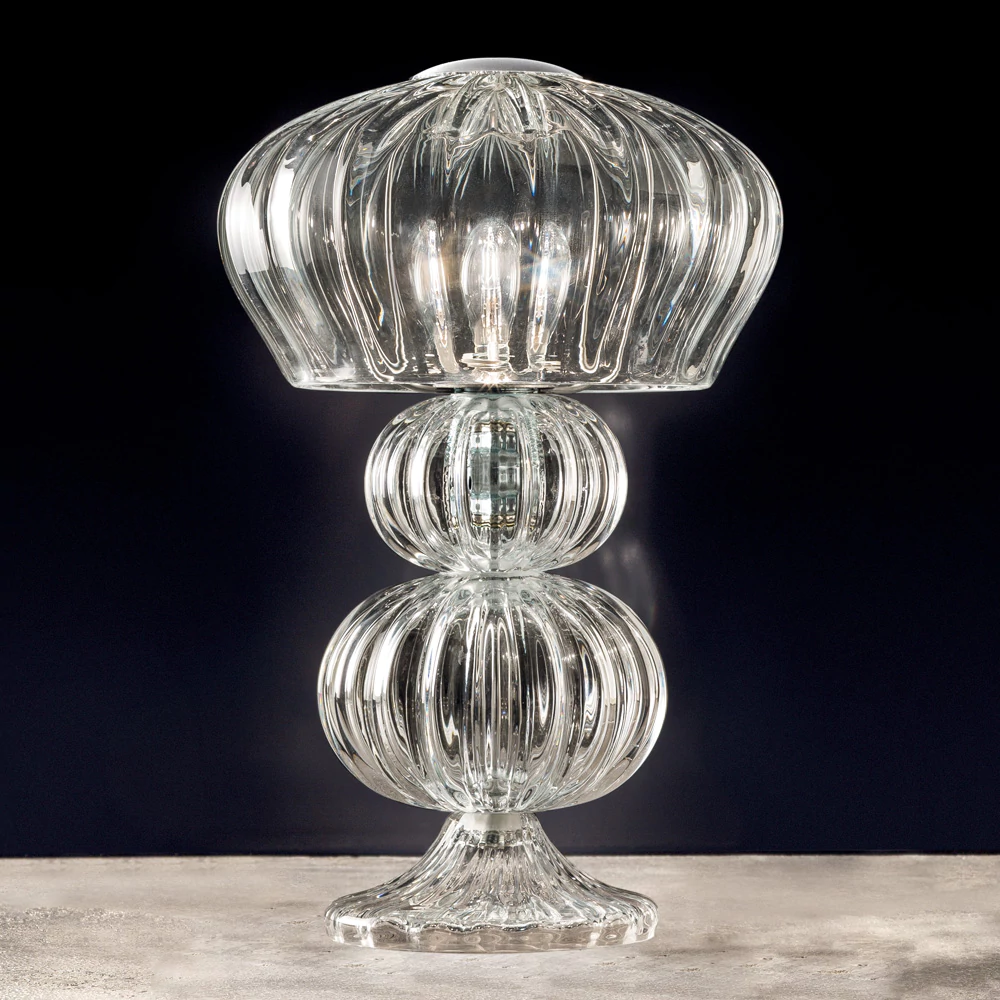 Illuminate Your Home with a Contemporary Tiered Glass Lamp