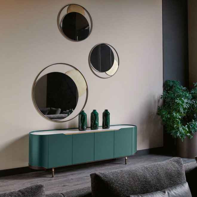 Large Modern Curved Buffet Sideboard - Juliettes Interiors