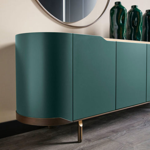 Large Modern Curved Buffet Sideboard - Juliettes Interiors