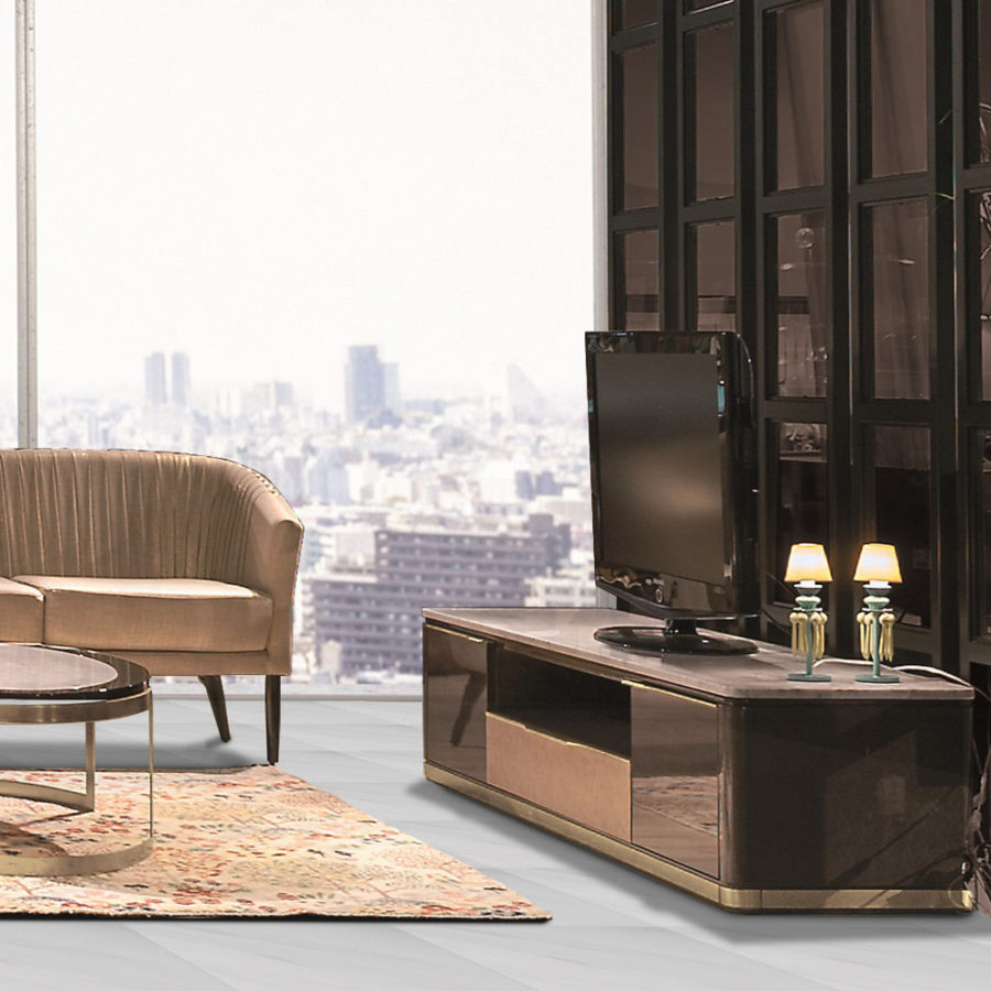 Luxury Marble Top TV Unit - Juliettes Interiors
