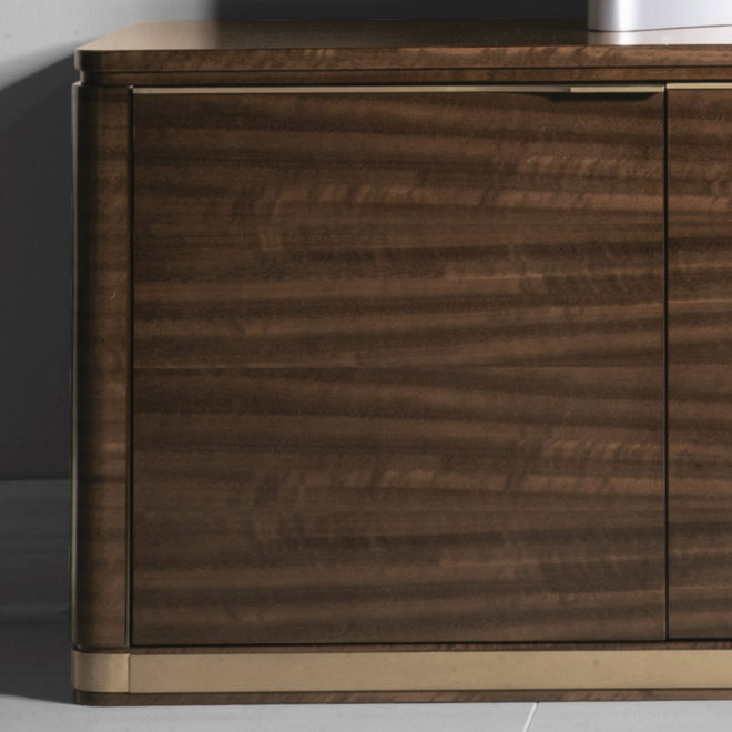 Luxury TV Unit With Brass Trim - Juliettes Interiors