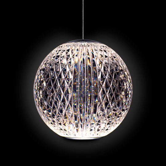 Exclusive Crystal Ball Pendant Light With Bar - Juliettes Interiors