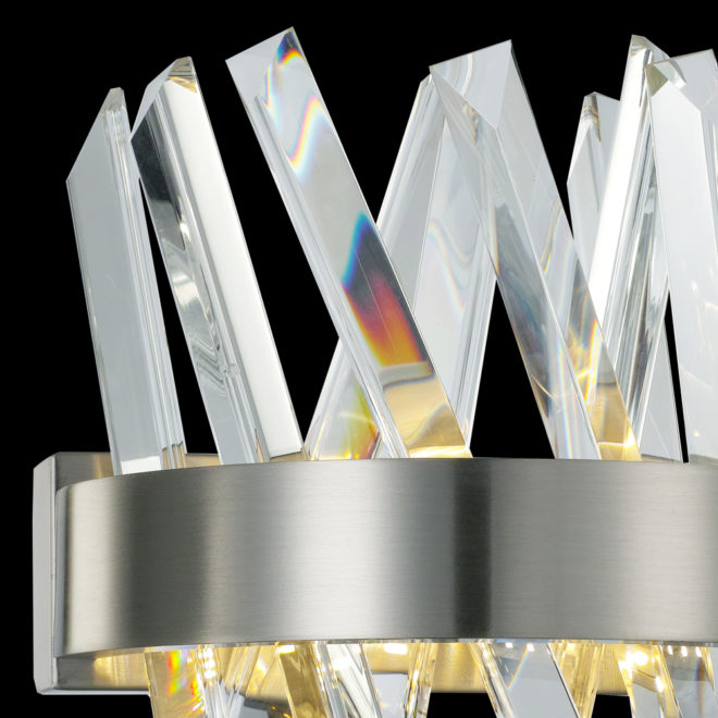 Exclusive Crystal Nickel Wall Light - Juliettes Interiors