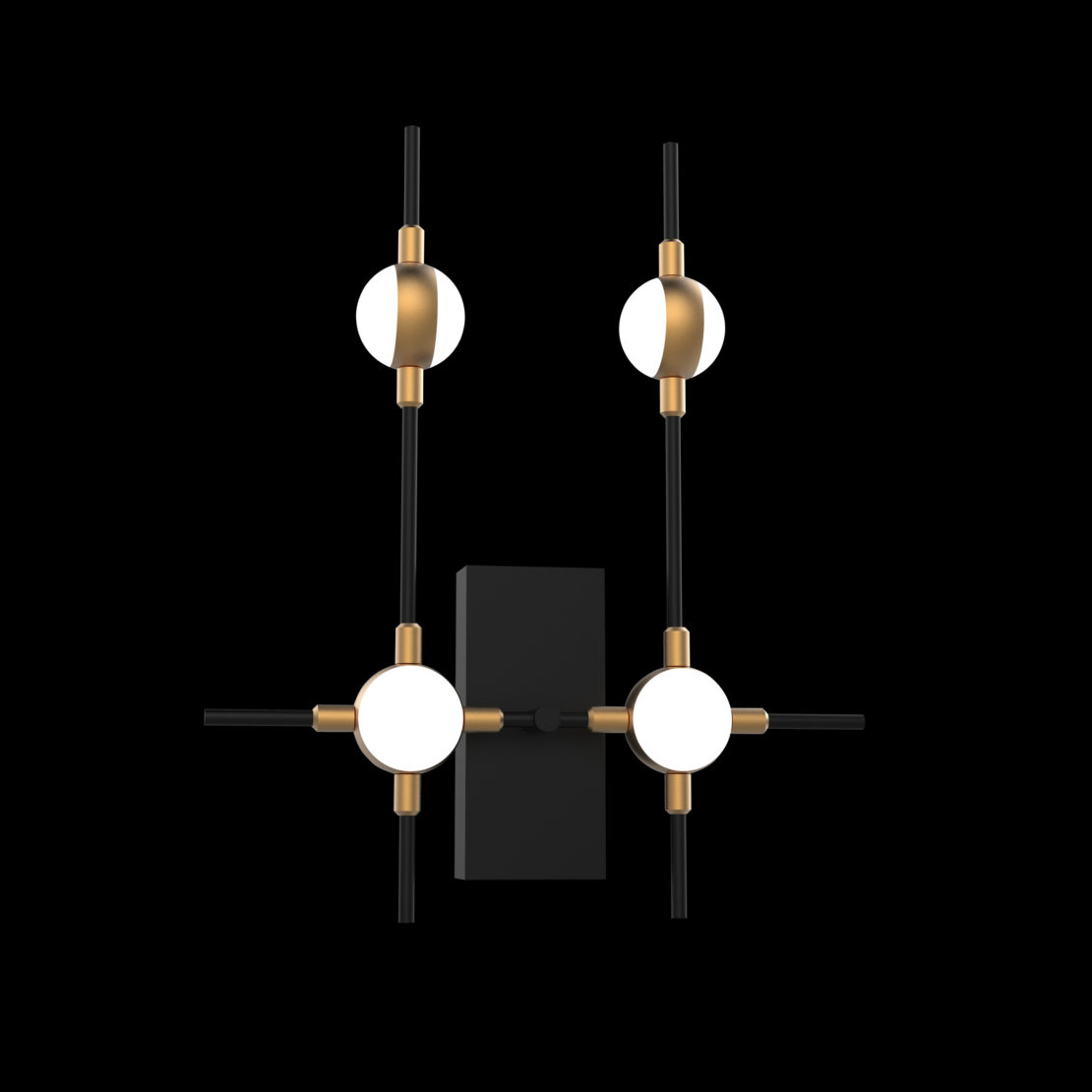 Luxury Black And Gold Wall Light - Juliettes Interiors
