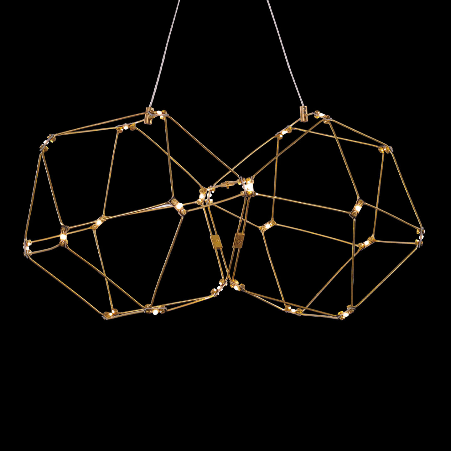 Elevate Your Space with Luxury Double Prism Brass Wall Light