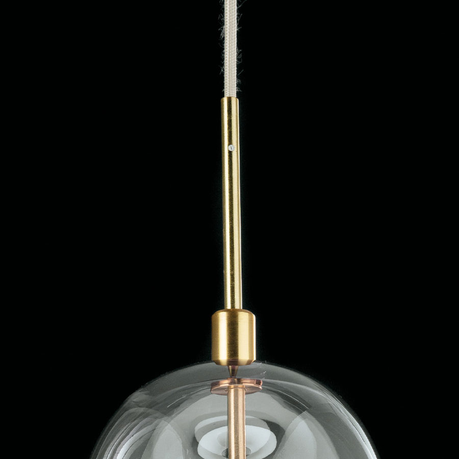 Contemporary Long Glass Dome Pendant Light - Juliettes Interiors