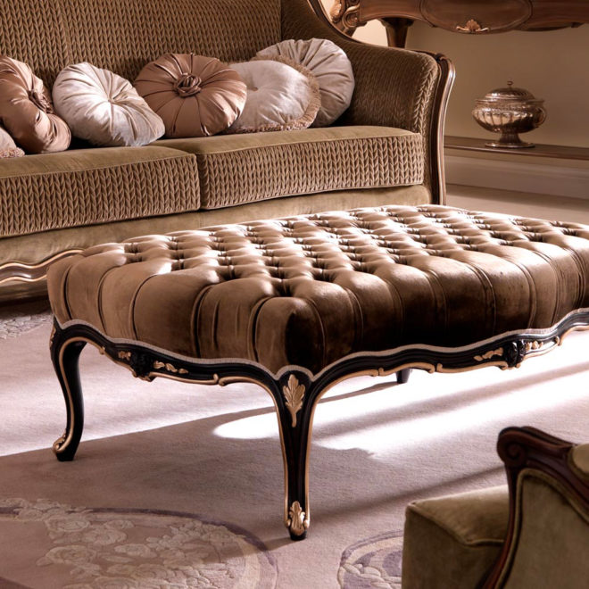 Venetian Style Button Upholstered Coffee Table - Juliettes Interiors