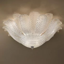 Large Glass Leaf Ceiling Light - Juliettes Interiors