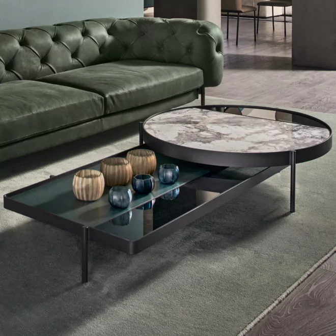 Modern Glass And Marble Modular Coffee Table - Juliettes Interiors