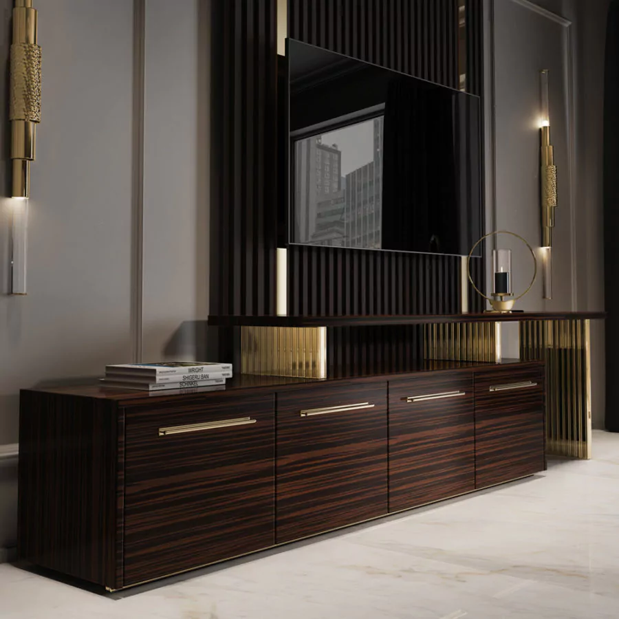 Stylish Modern Veneered TV Unit for Your Home