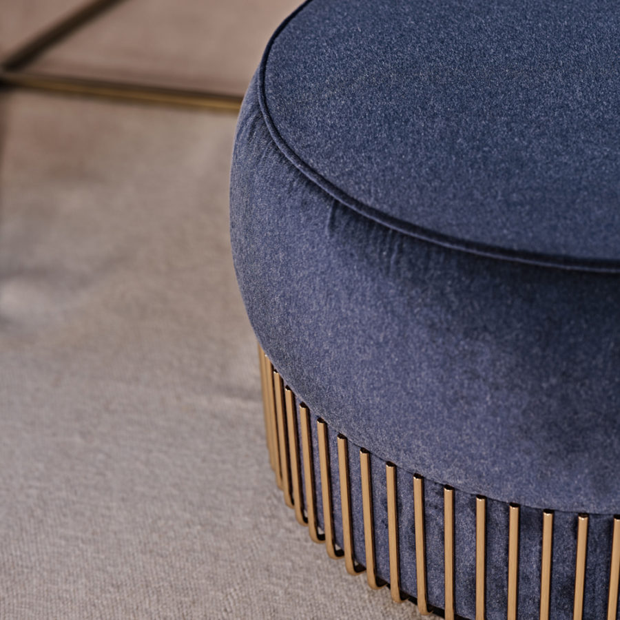 High End Modern Round Pouffe - Juliettes Interiors