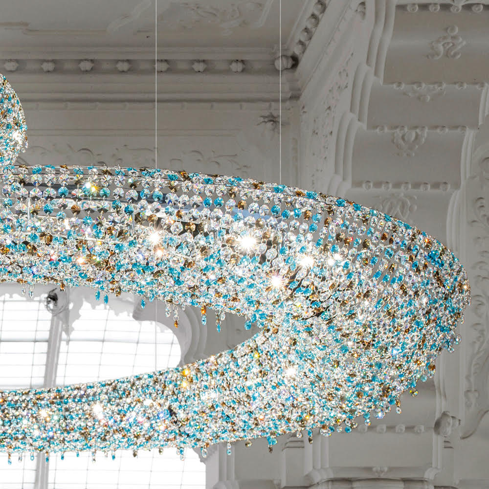 Luxury Coloured Crystal Chandelier - Juliettes Interiors