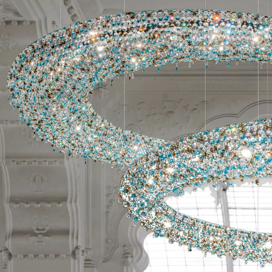 Luxury Coloured Crystal Chandelier - Juliettes Interiors